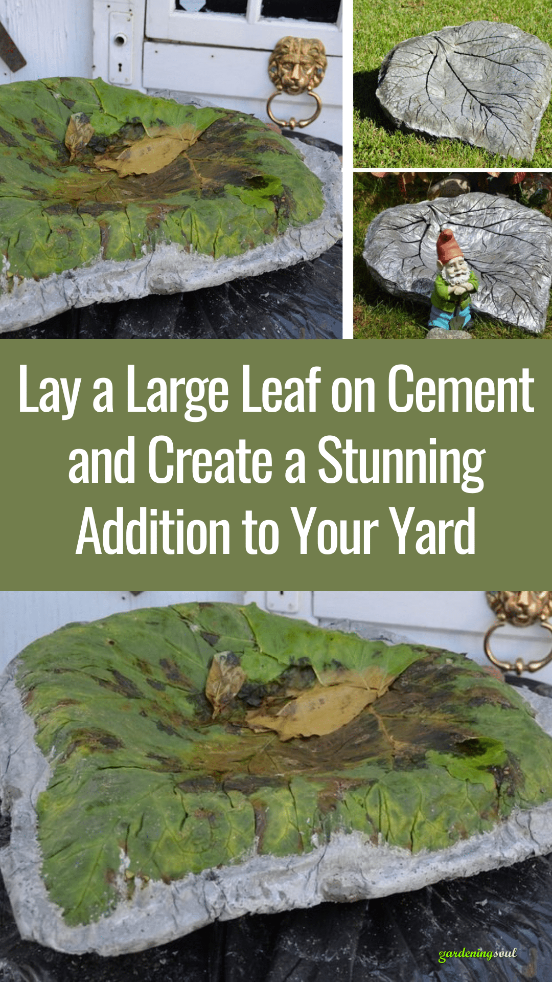 Lay a Large Leaf on Cement and Create a Stunning Addition to Your Yard